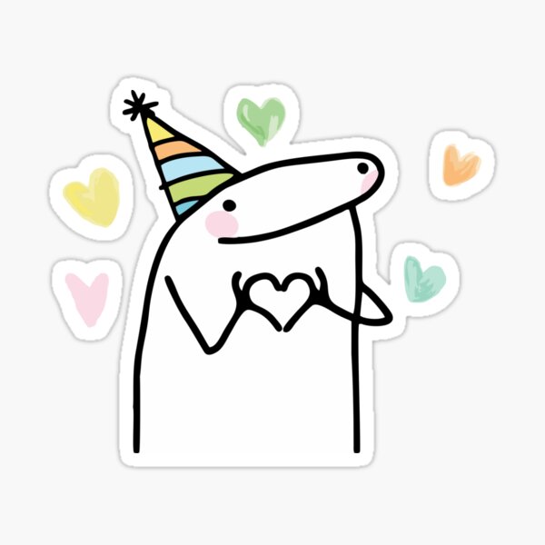"Flork Birthday 4" Sticker for Sale by JenniferM98 | Redbubble