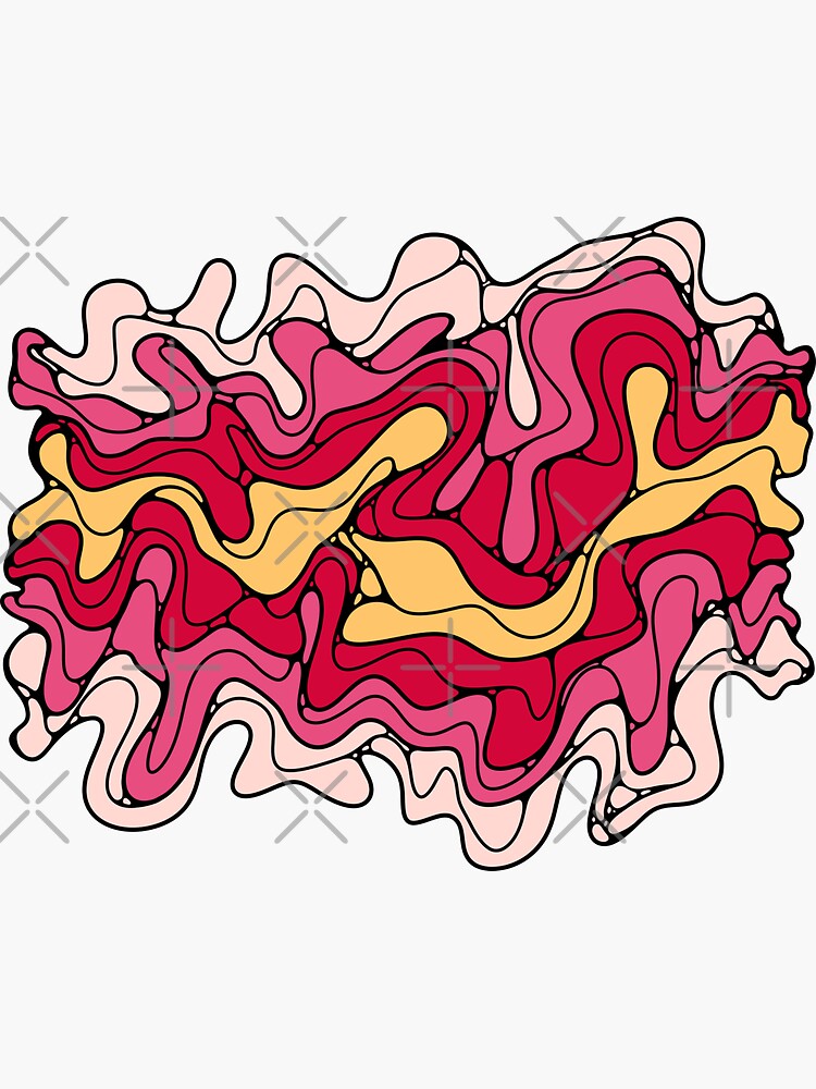 "Girlflux Pride Flowing Flag with Inked Outlines" Sticker for Sale by ...