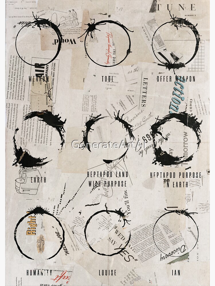 "Arrival Movie Alien Language" Sticker for Sale by GenerateArtAI ...