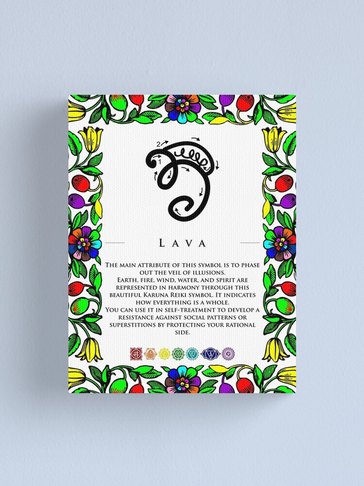 Lienzo «Símbolo de lava - Símbolo de Reiki Símbolo de curación de ...