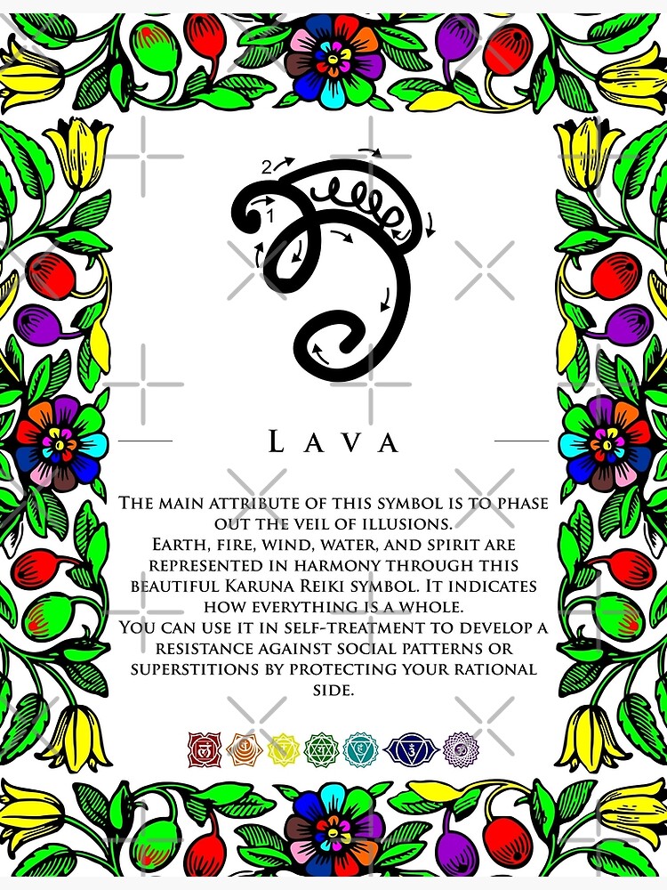 Lienzo «Símbolo de lava - Símbolo de Reiki Símbolo de curación de ...