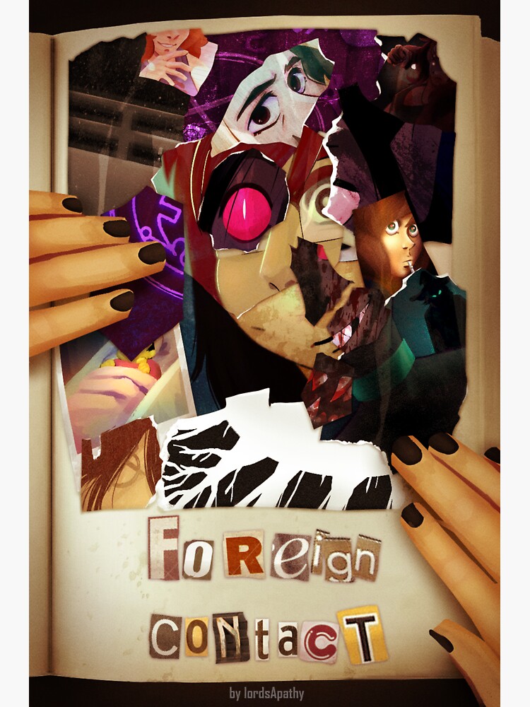 "Foreign Contact" Sticker for Sale by PurpleFukuro | Redbubble