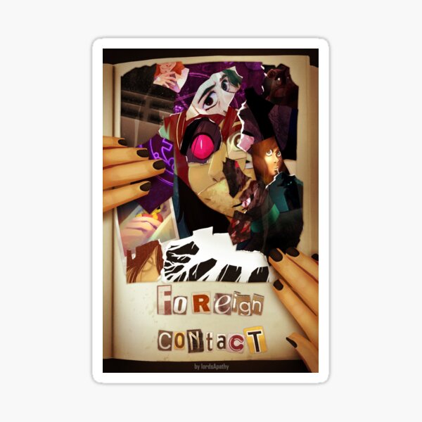 "Foreign Contact" Sticker for Sale by PurpleFukuro | Redbubble