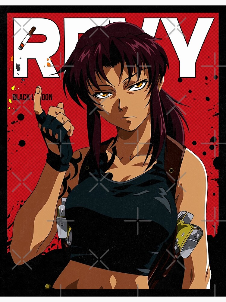 "Revy Rebecca Lee Black Lagoon Red Comic Design" Photographic Print for ...