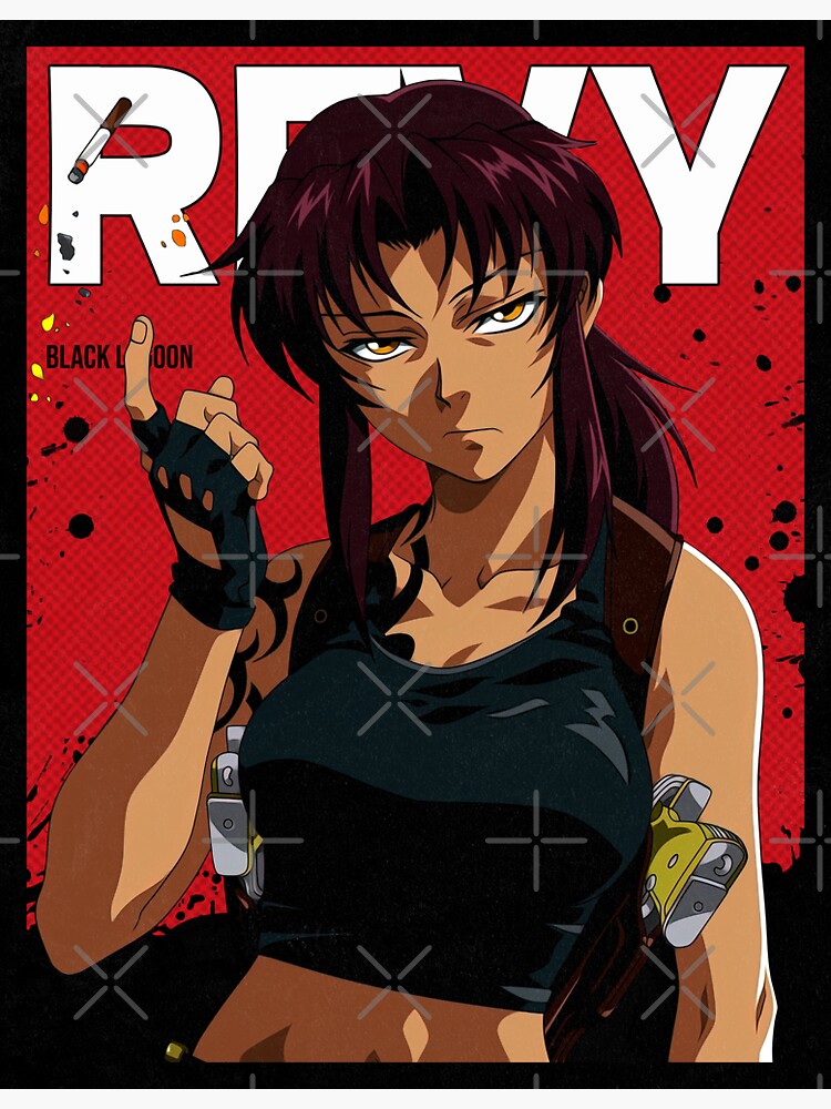 "Revy Rebecca Lee Black Lagoon Red Comic Design" Sticker for Sale by ...