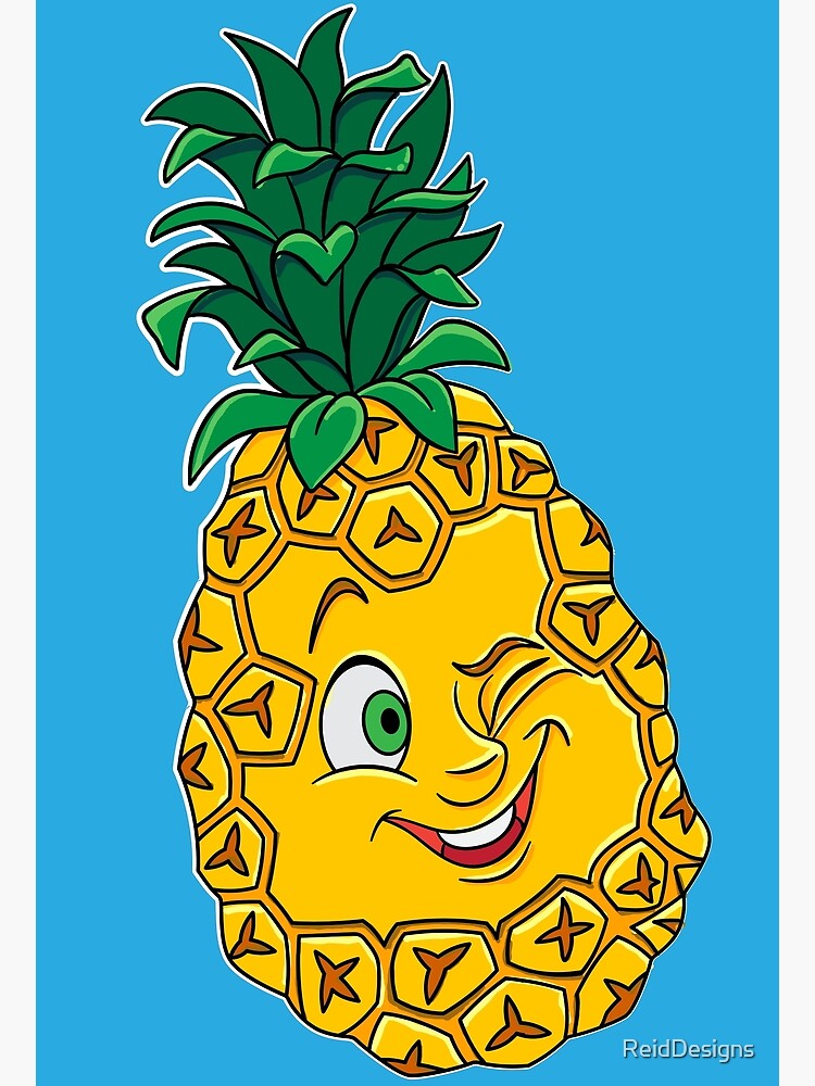 "anatomy of a pineapple - winky wink" Poster for Sale by ReidDesigns ...