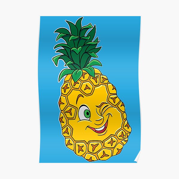 "anatomy of a pineapple - winky wink" Poster for Sale by ReidDesigns ...