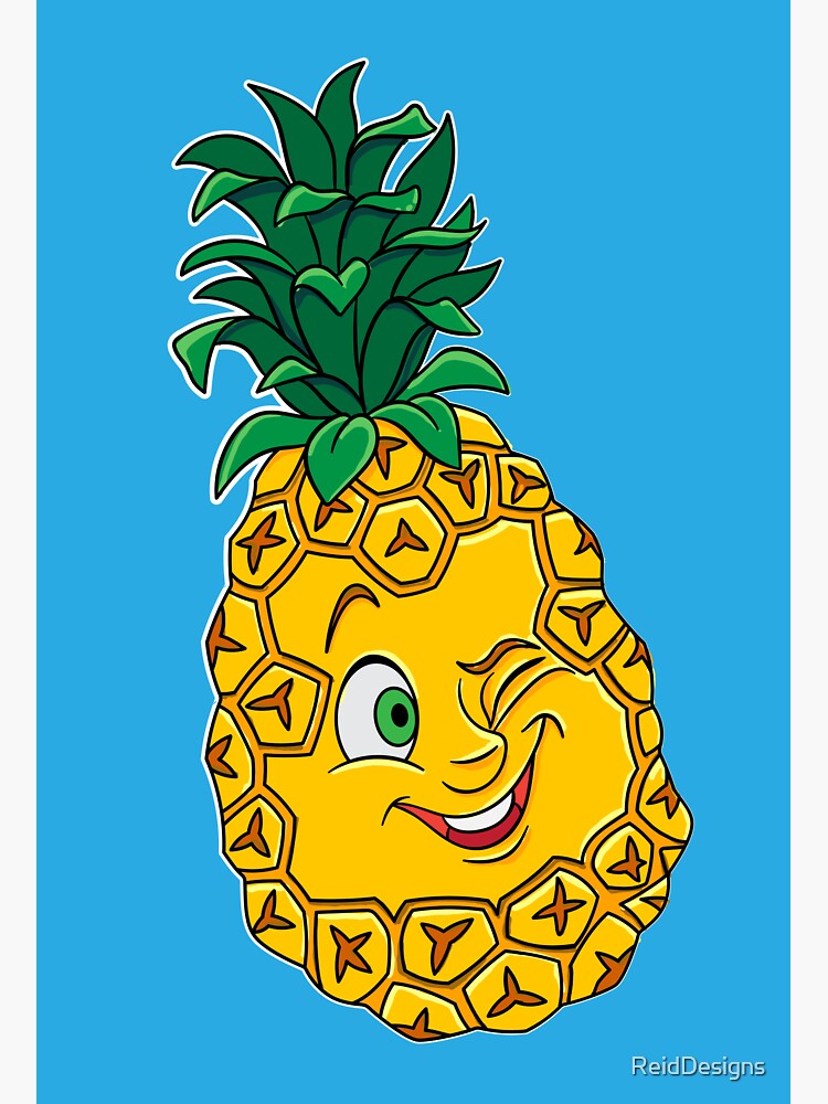 "anatomy of a pineapple - winky wink" Sticker for Sale by ReidDesigns ...