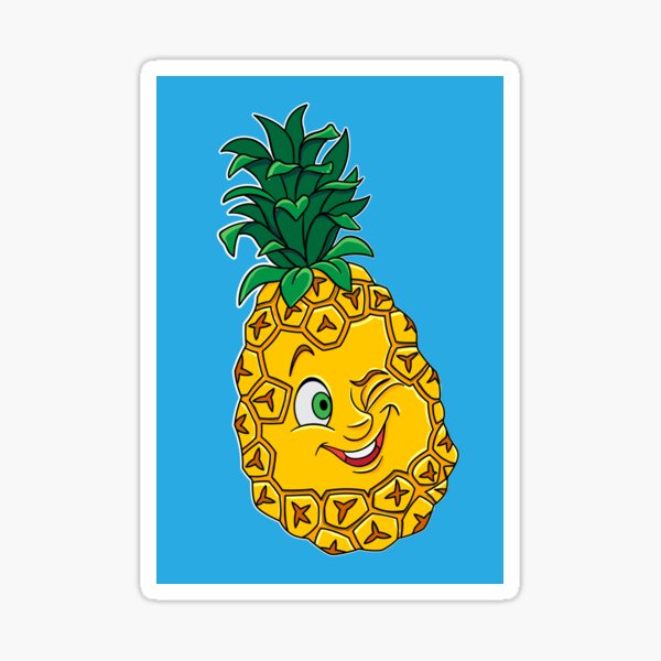 "anatomy of a pineapple - winky wink" Sticker for Sale by ReidDesigns ...