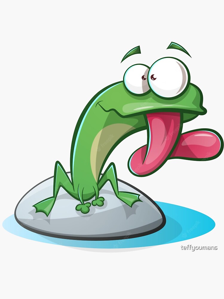 "Screaming Froggy, Frog, Funny animal, Meme" Sticker for Sale by ...