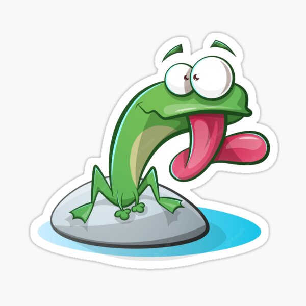 "Screaming Froggy, Frog, Funny animal, Meme" Sticker for Sale by ...