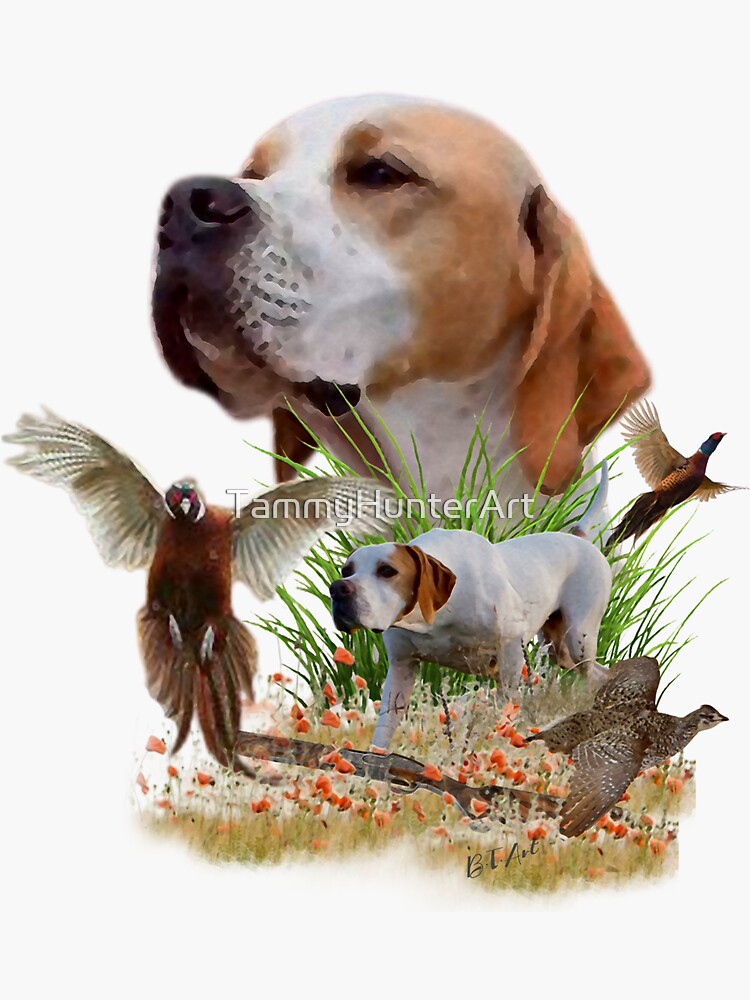 "Pheasant Hunting with Pointers (Art)" Sticker for Sale by ...