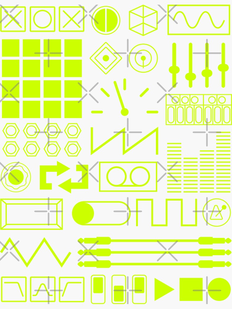 "Synth Controls" Sticker for Sale by AtomicMalibu | Redbubble