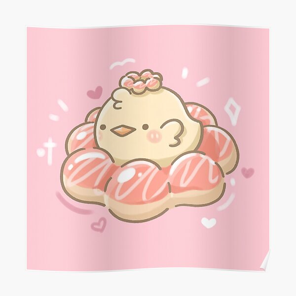 "Mochi Donut Bird" Poster for Sale by ChocoPeanuts | Redbubble