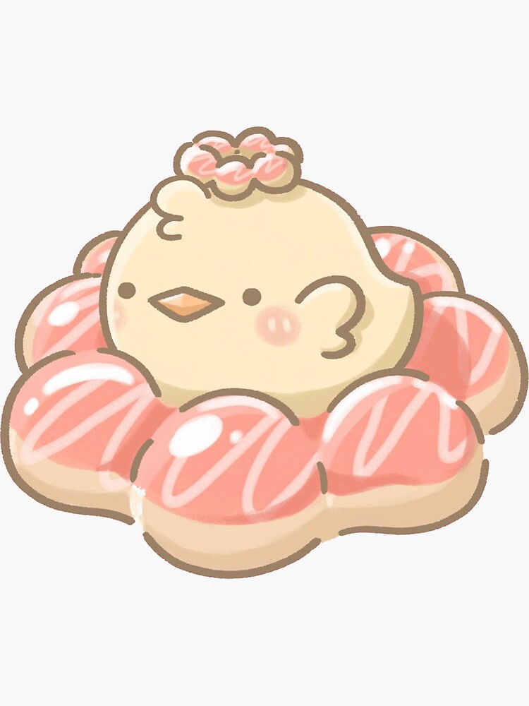 "Mochi Donut Bird" Sticker for Sale by ChocoPeanuts | Redbubble