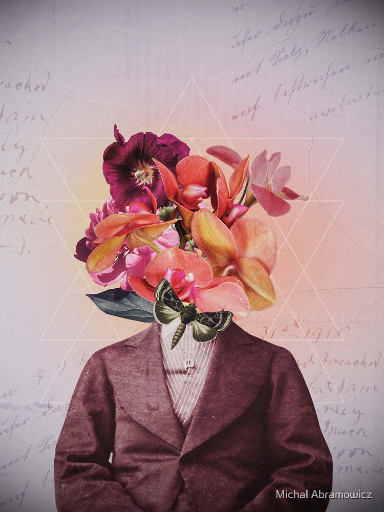 "Untitled Abstract Flower Collage Art" Sticker for Sale by Majkel-art ...