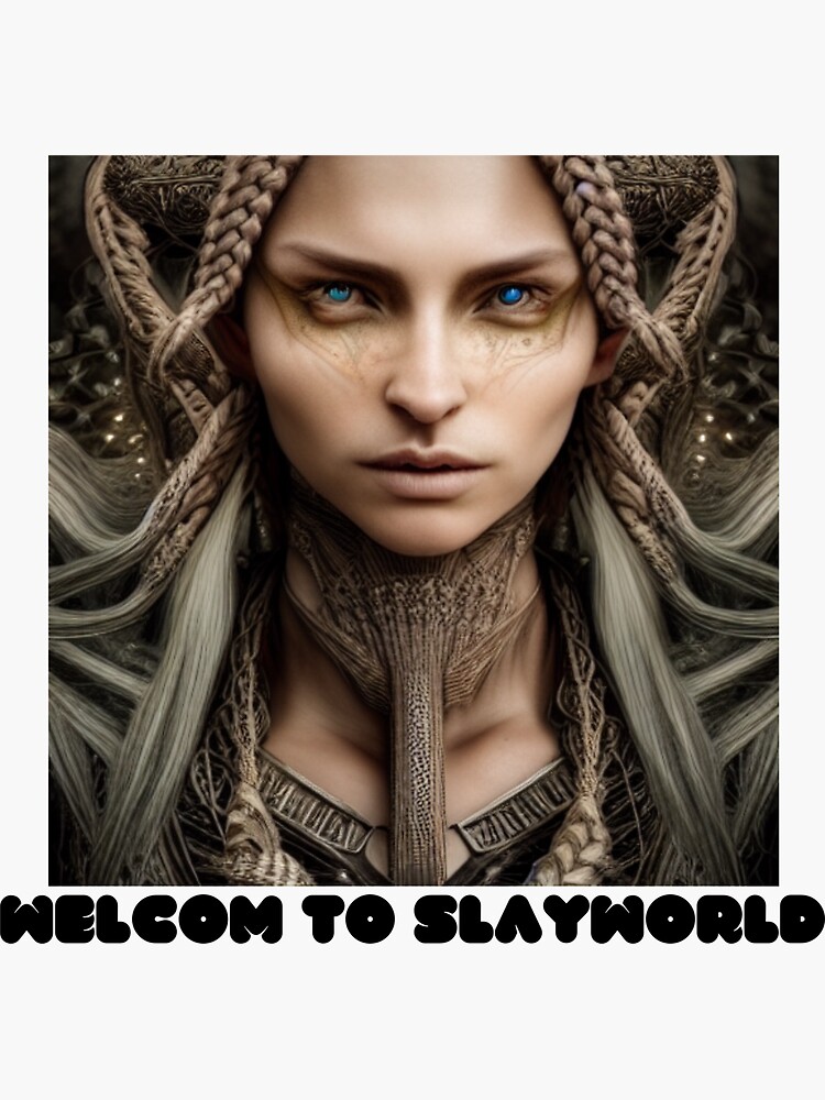 "WELCOME TO SLAYWORLD" Sticker for Sale by AcoDisign | Redbubble