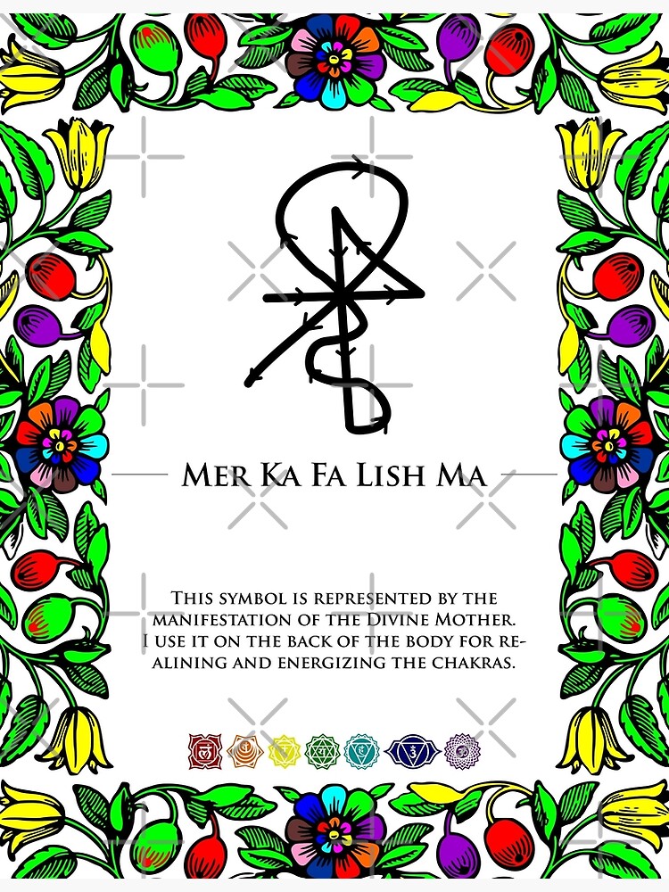 Póster «Símbolo de Mer Ka Fa Lish Ma - Símbolo de Reiki Símbolo de ...