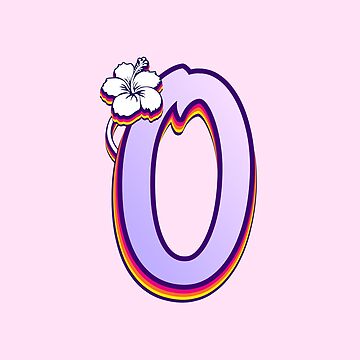 "Number 0 - Hibiscus Flower" Sticker for Sale by cuteartdesign | Redbubble