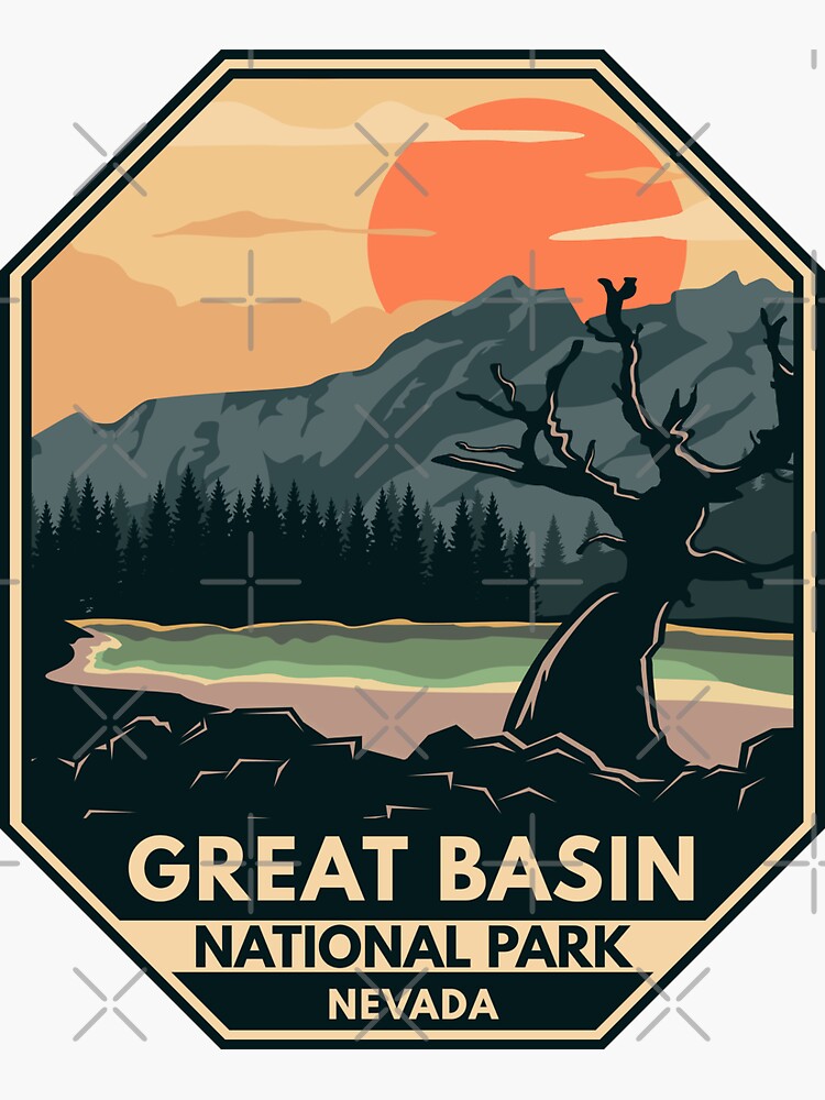 "Great Basin National Park Retro Emblem" Sticker for Sale by ...