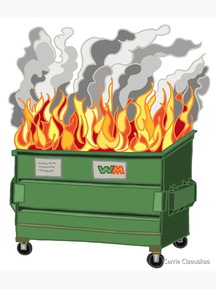 "Dumpster Fire" Poster for Sale by Carrie Cizauskas | Redbubble