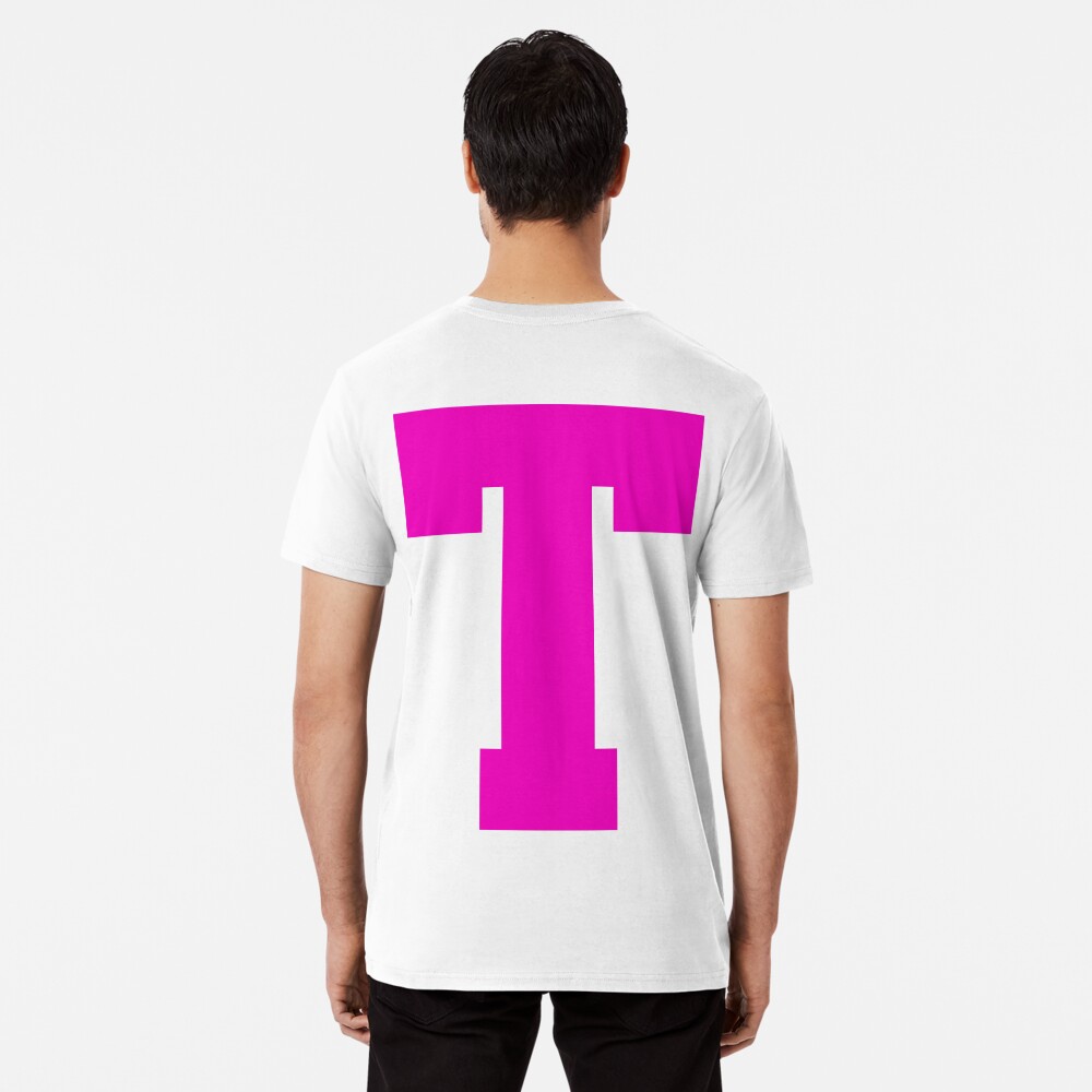 "Alphabet, Pink T, Sports letter T" Sticker for Sale by TheCultStuff ...
