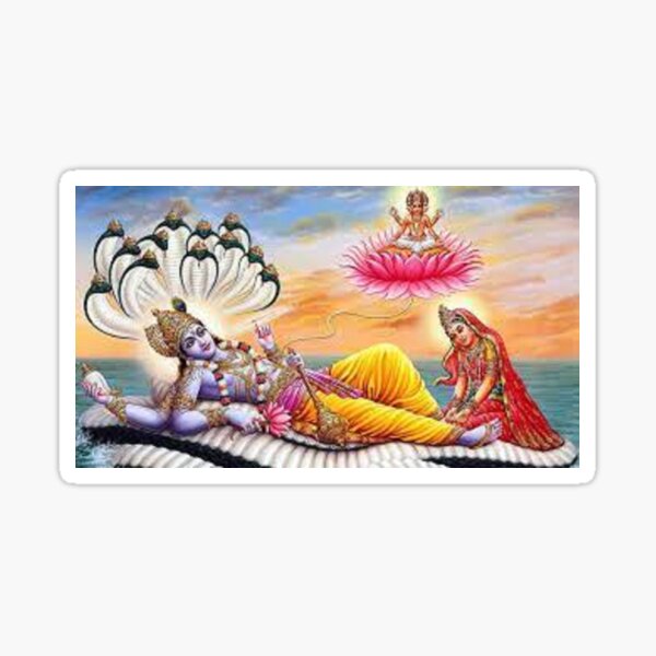 "Lord Vishnu, Godhead , Laxmi Narayana, Bhagwan" Sticker for Sale by ...
