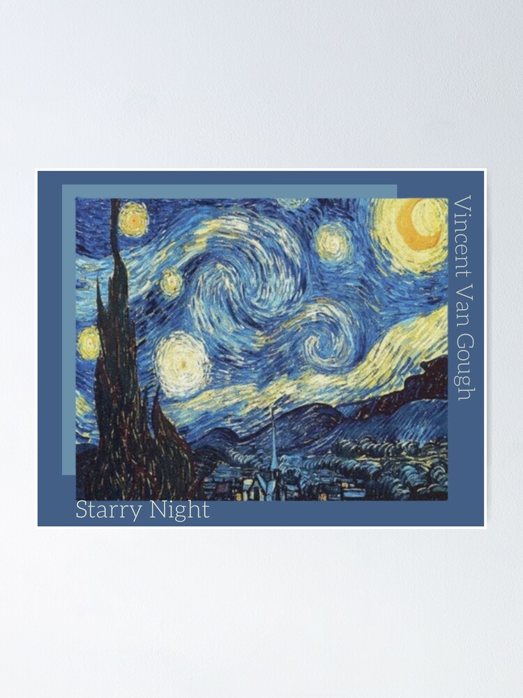 "Starry night art" Poster for Sale by Halima-Malash | Redbubble