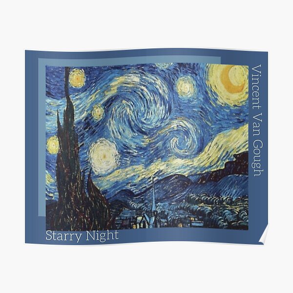 "Starry night art" Poster for Sale by Halima-Malash | Redbubble