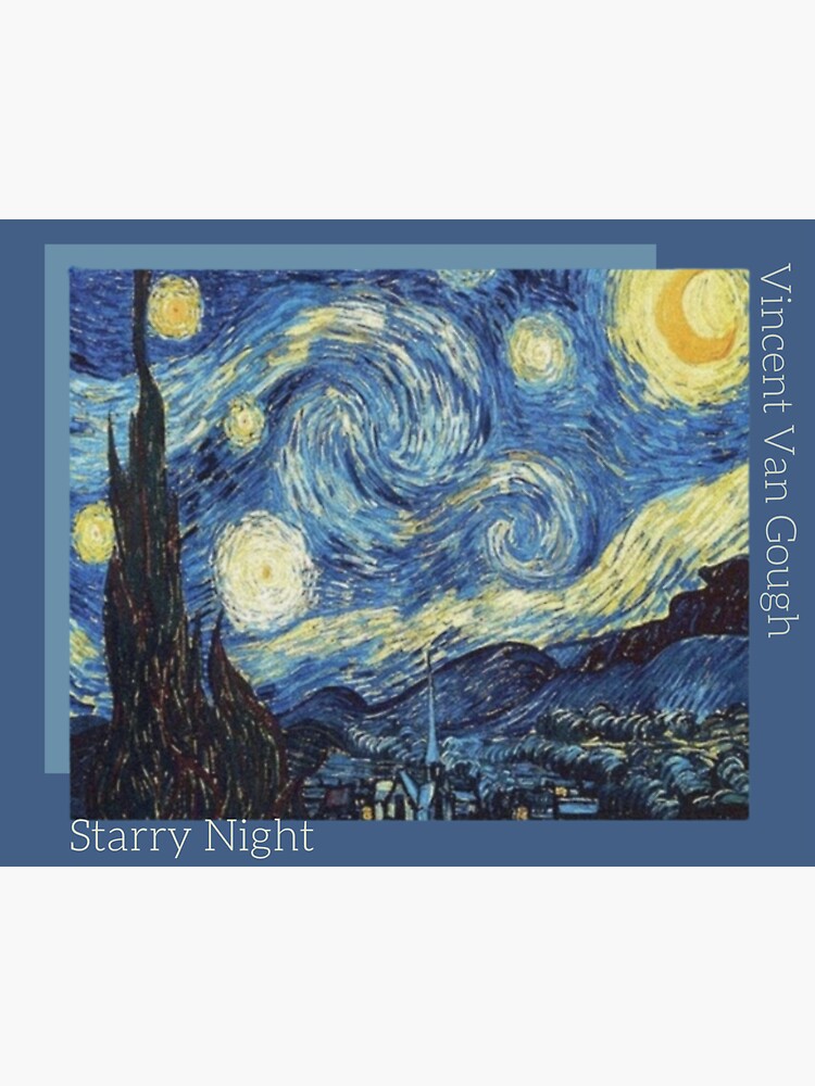 "Starry night art" Sticker for Sale by Halima-Malash | Redbubble