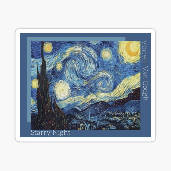 "Starry night art" Sticker for Sale by Halima-Malash | Redbubble