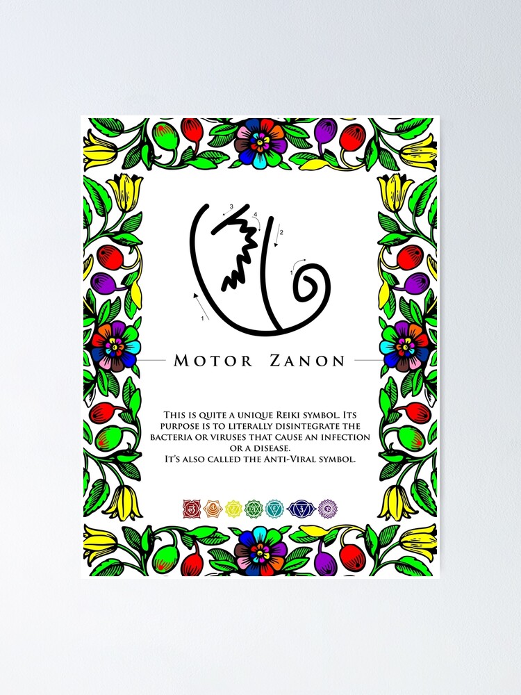 Póster «Símbolo de Motor Zanon - Símbolo de Reiki Símbolo de curación ...