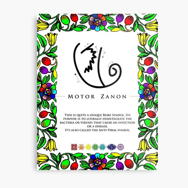 Lámina metálica «Símbolo de Motor Zanon - Símbolo de Reiki Símbolo de ...
