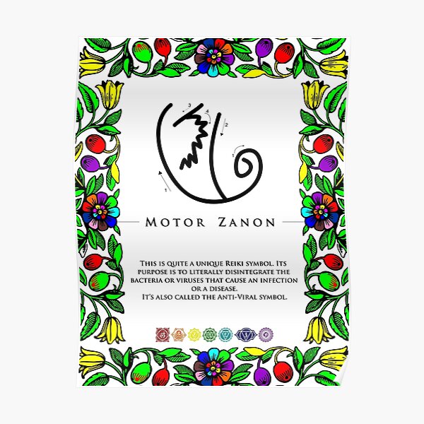 Póster «Símbolo de Motor Zanon - Símbolo de Reiki Símbolo de curación ...