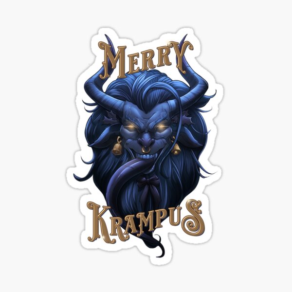 "Merry Krampus!" Sticker for Sale by Clarke Buchanan | Redbubble