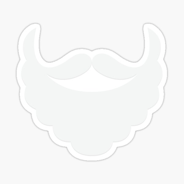 " white santa beard" Sticker for Sale by TheVIP | Redbubble