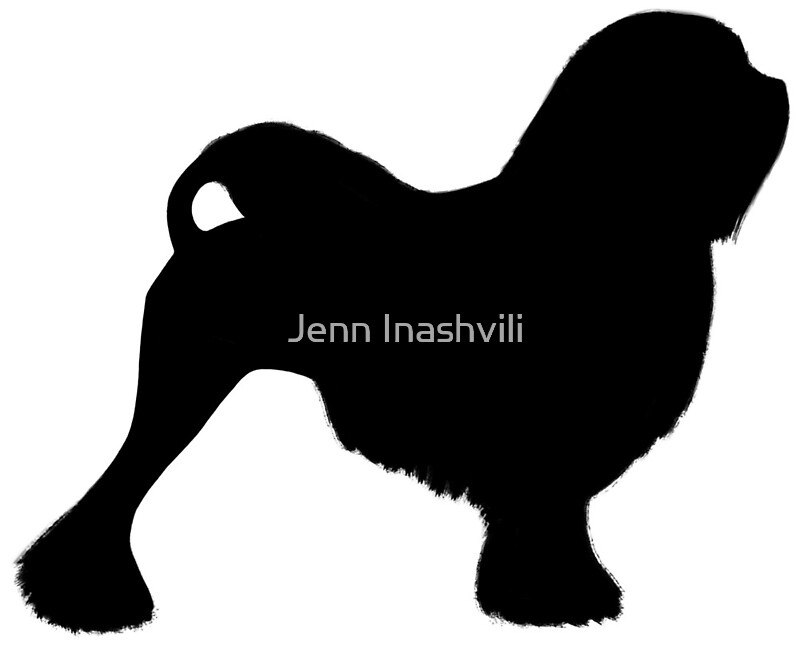 "Lowchen Dog Breed Silhouette " by Jenn Inashvili | Redbubble