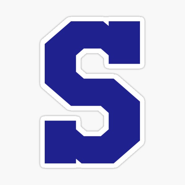 "Alphabet, Blue S, Sports letter S" Sticker for Sale by TheCultStuff ...