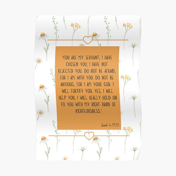 "Isaiah 41:10 JW.org card. Jehovah loves you " Poster for Sale by JJB ...