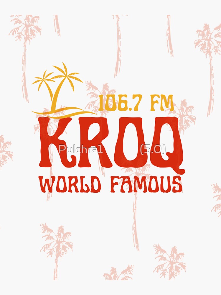 " KROQ" Sticker for Sale by pulchra1 | Redbubble