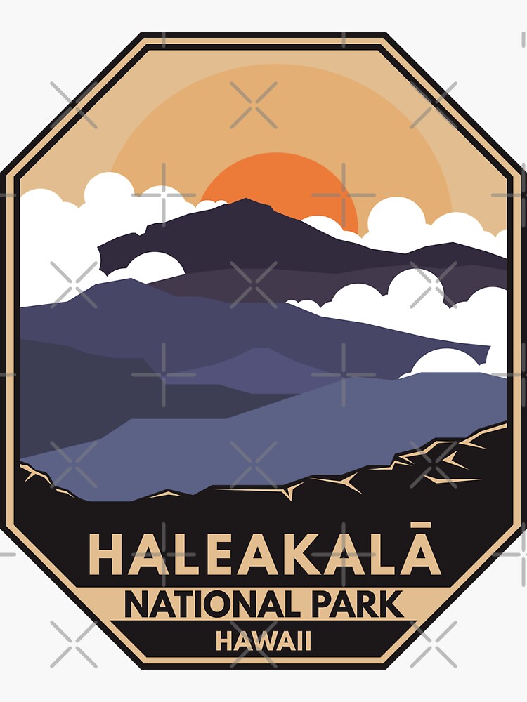 "Haleakala National Park Retro Emblem" Sticker for Sale by KrisSidDesigns | Redbubble