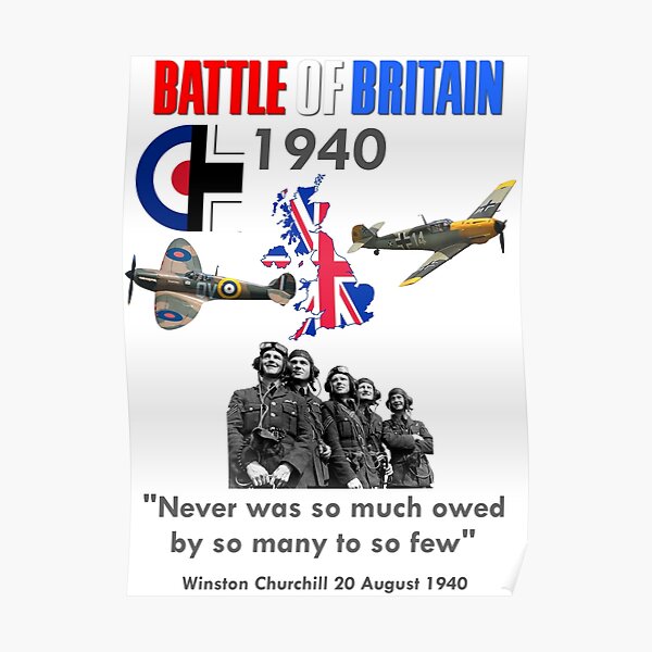 "Battle of Britain 1940" Poster for Sale by Digitalfred | Redbubble