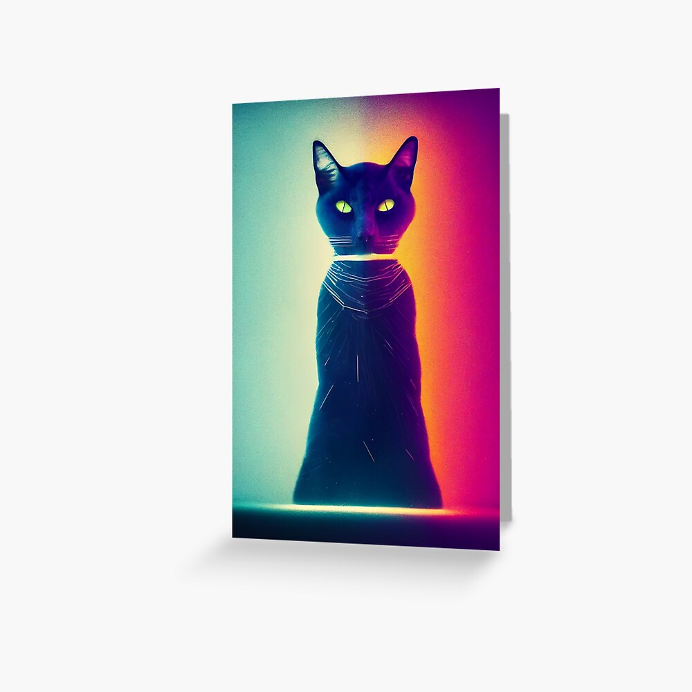 "Silent Cat no2 - Collection - "cats are awesome"" Greeting Card for ...