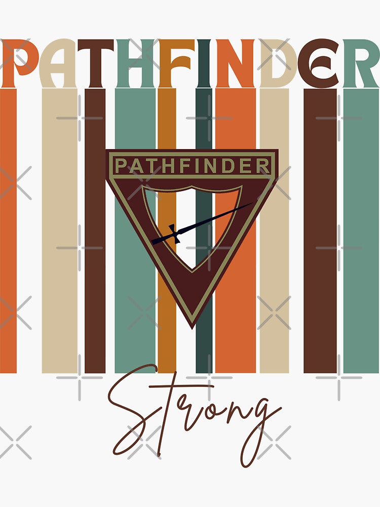 "Pathfinder strong retro color" Sticker for Sale by UPathfinder | Redbubble