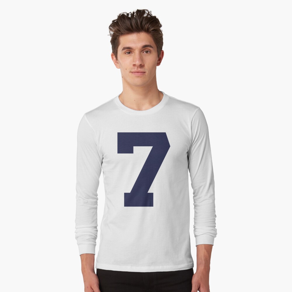 "Number 7, Marine blue seven, Sports number 7" Sticker for Sale by ...