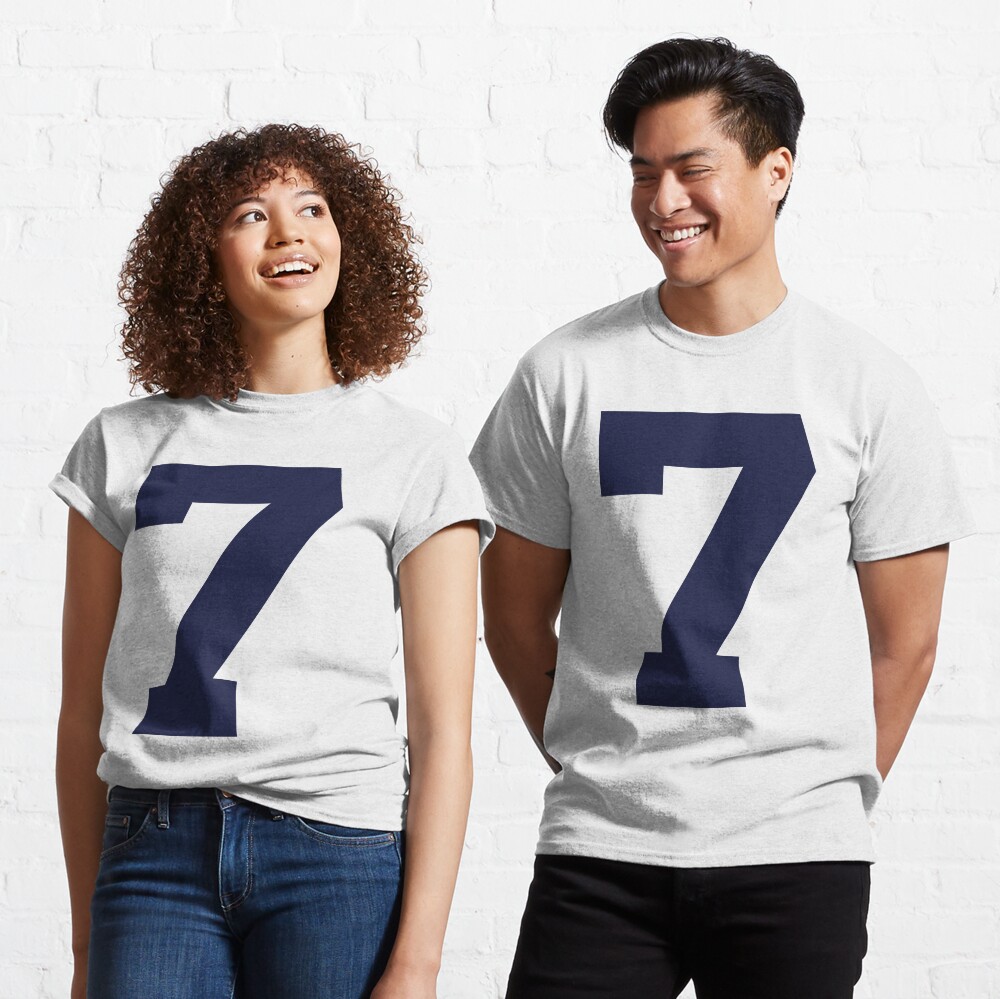 "Number 7, Marine blue seven, Sports number 7" Sticker for Sale by ...