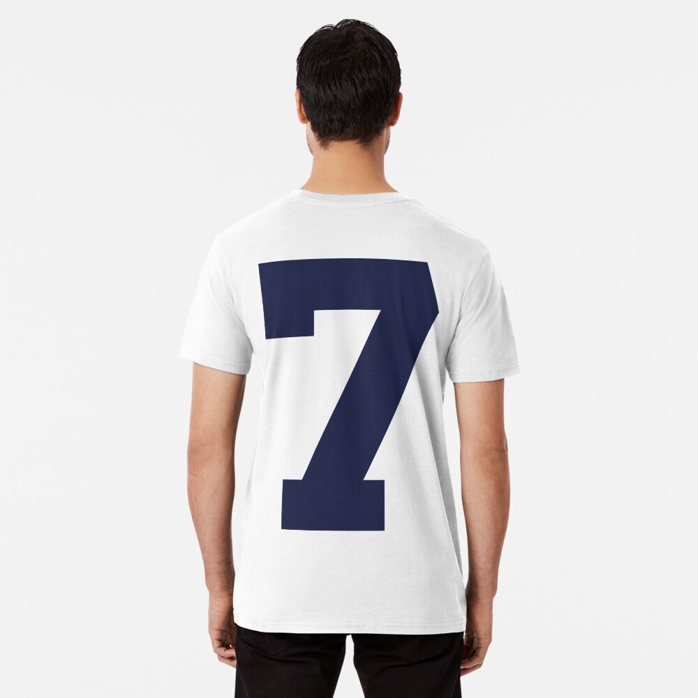 "Number 7, Marine blue seven, Sports number 7" Sticker for Sale by ...