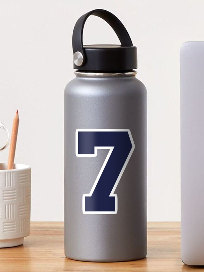"Number 7, Marine blue seven, Sports number 7" Sticker for Sale by ...