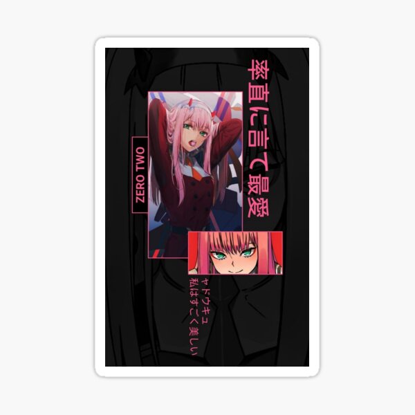 "zero two" Sticker for Sale by youranimeworld | Redbubble