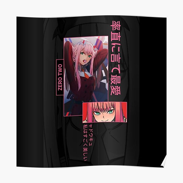"zero two" Poster for Sale by youranimeworld | Redbubble